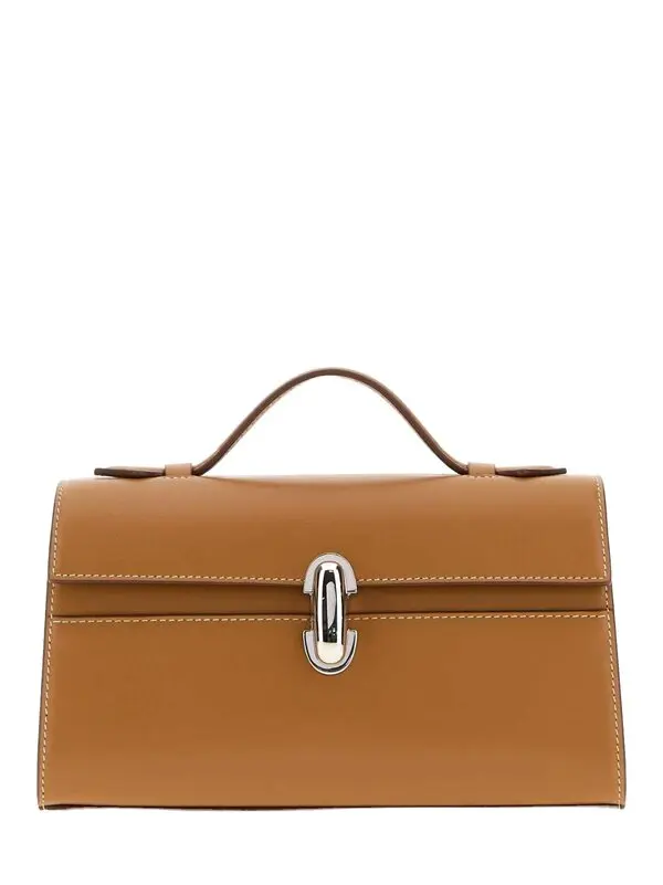 Savette Camel Leather Symmetry Handbag - Brown