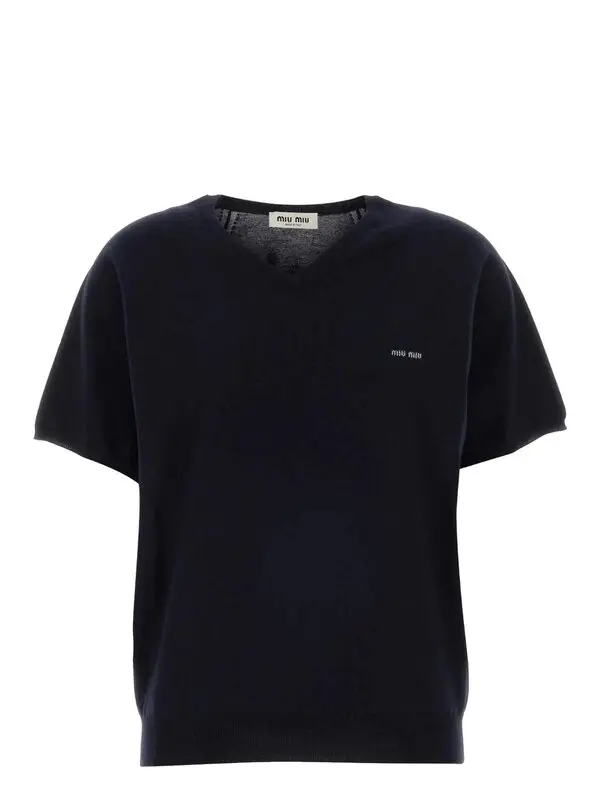 Miu Miu Midnight Wool Sweater - Blue