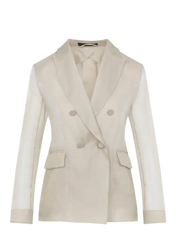 Max Mara Slogan Organza Jacket - Multicolor