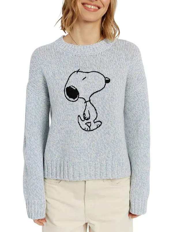 Chinti & Parker Merino Snoopy Marl Sweater - Multi Blue