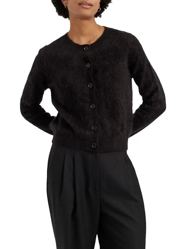 Chinti & Parker Brushed Cashmere Cardigan - Black
