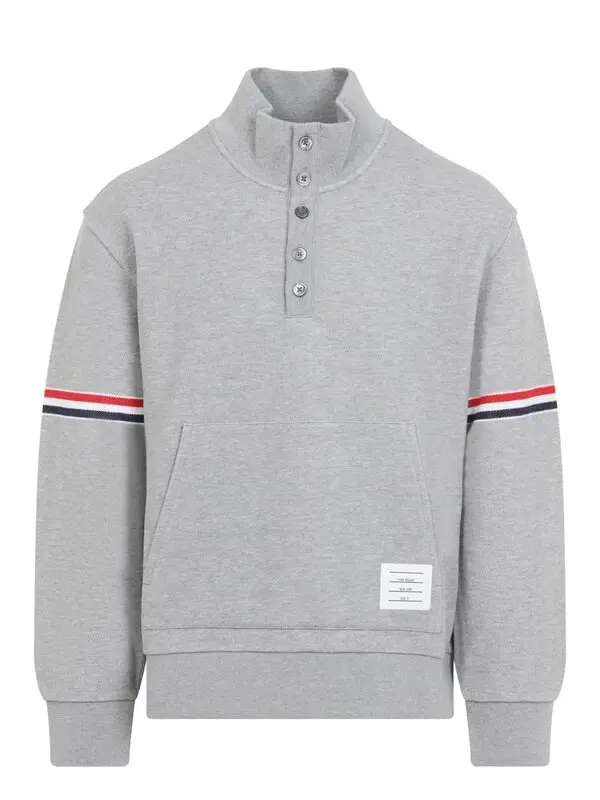 Thom Browne Funnel Neck Pullover - Gray