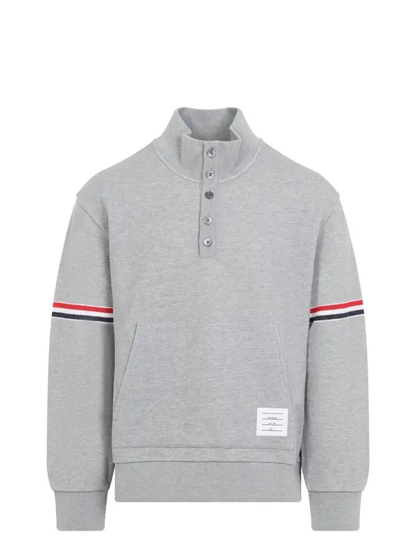 Thom Browne Funnel Neck Pullover - Gray