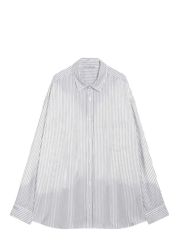 Acne Studios Striped Lyocell Shirt - White