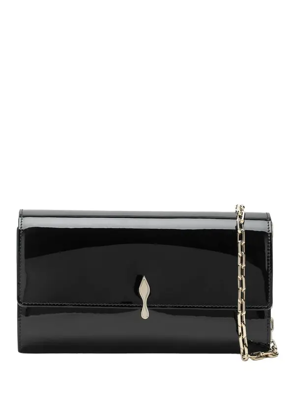 CHRISTIAN LOUBOUTIN Bettina Wallet In Patent Calfskin - Black