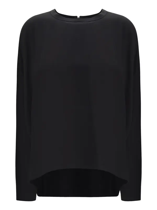TOTEME Boxy Satin Top - Black