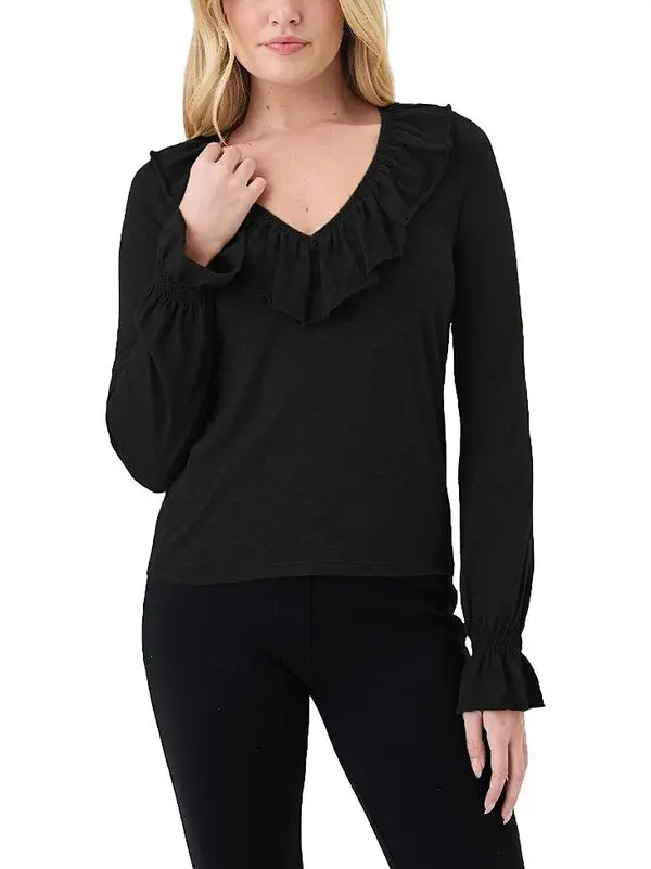 Goldie LeWinter Bella Ruffle Top - Black