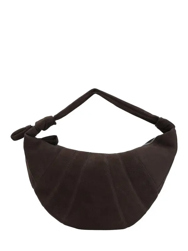 LEMAIRE Leather Fortune Croissant Bag - Brown