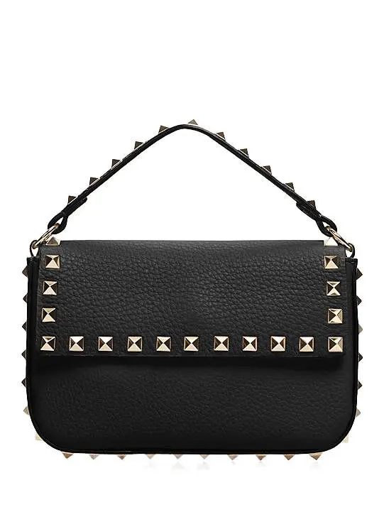 Valentino Garavani Mini Rockstud Leather Top Handle Bag - Black Multi