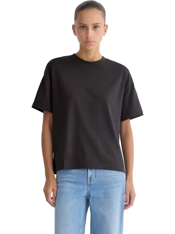 Everlane Forever Jersey Oversized Tshirt - Black