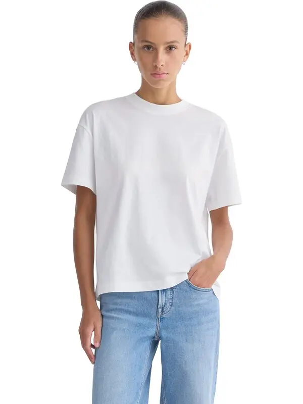 Everlane Forever Jersey Oversized Tshirt - White