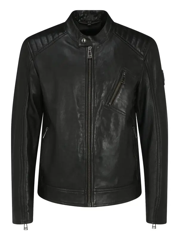 Belstaff Lambskin V Racer Jacket - Black