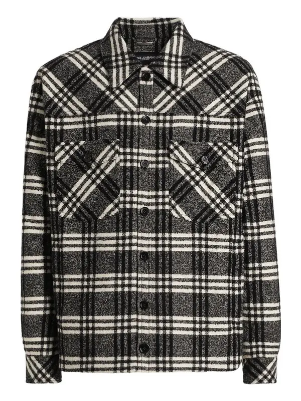 Dolce & Gabbana Check Wool Blend Shirt Jacket - Multicolor