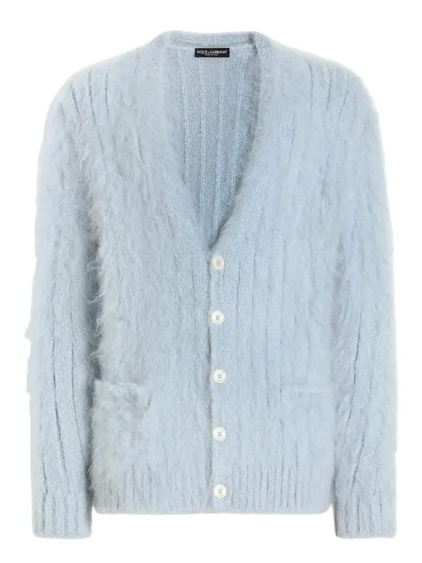 Dolce & Gabbana Mohair Cardigan - Grey