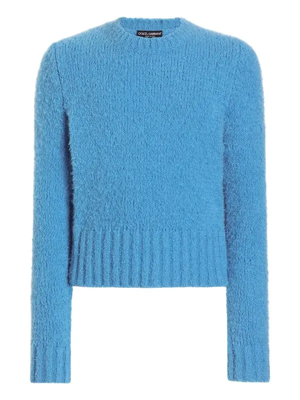 Dolce & Gabbana Bouclé-effect Pullover - Azure
