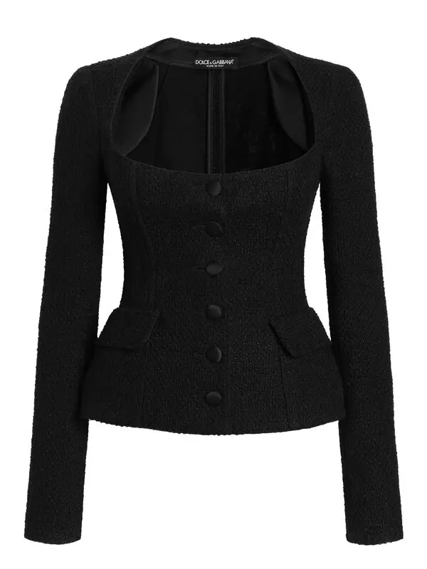 Dolce & Gabbana Tweed Jacket - Black