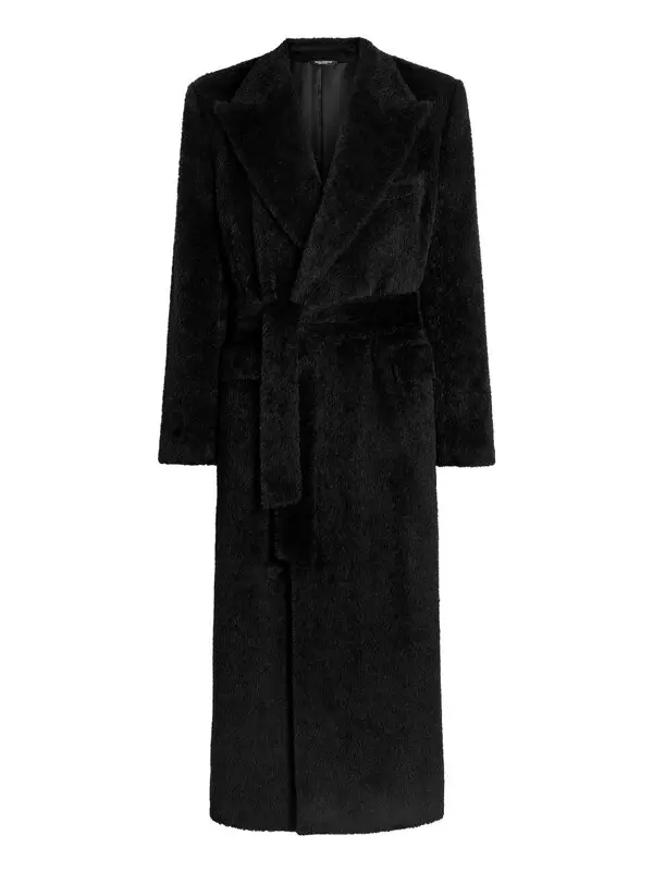 Dolce & Gabbana Double-breasted Alpaca Coat - Black