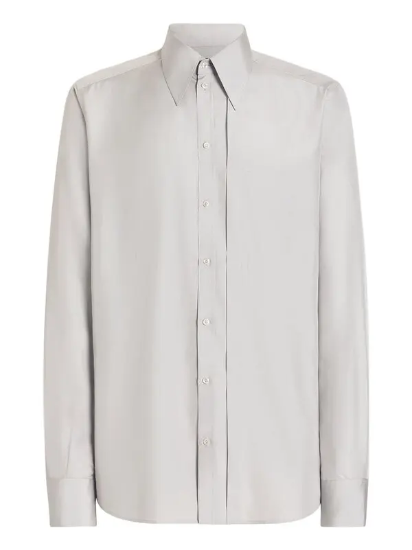 Dolce & Gabbana Crêpe De Chine Martini Shirt - Grey