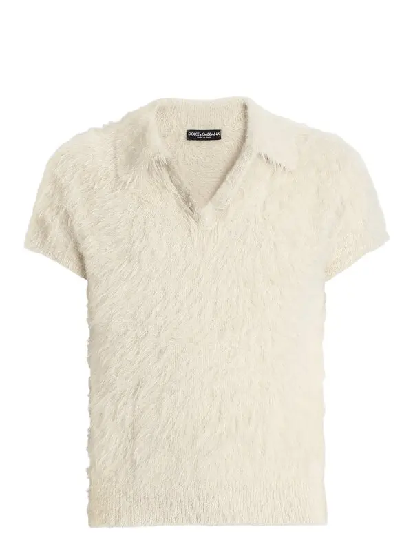 Dolce & Gabbana Knit Polo Shirt - White