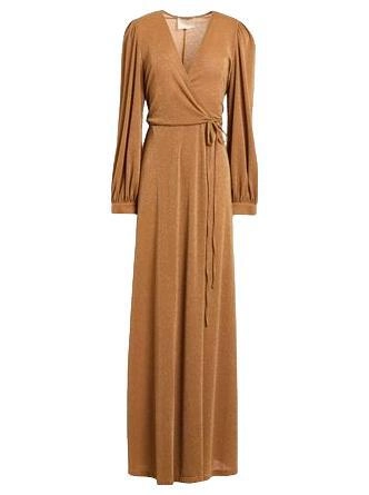 Momoni Maxi Dress Size Polyester, Viscose, Polyamide, Metallic Polyester, Elastane - Beige