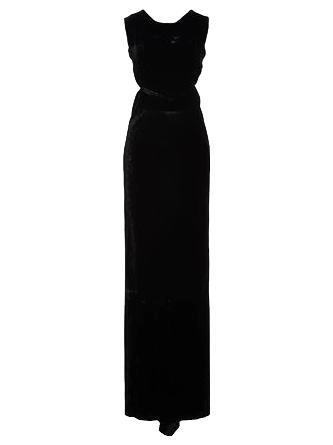 Rick Owens Maxi Dress Size Viscose, Silk - Black