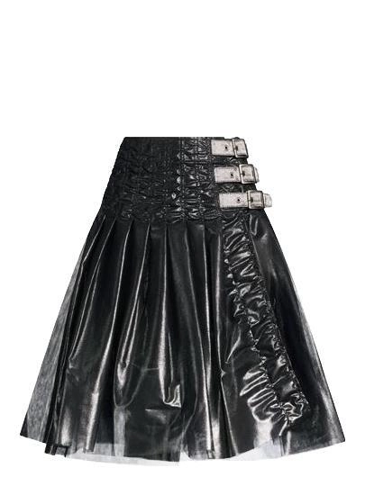 JUNYA WATANABE COMME DES GARCONS Midi Skirt Size Nylon - Black