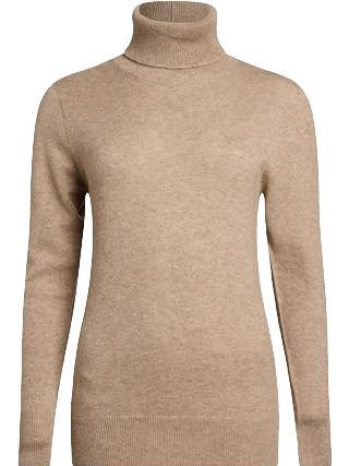 Fabiana Filippi Turtleneck Tan Size Cashmere - Brown