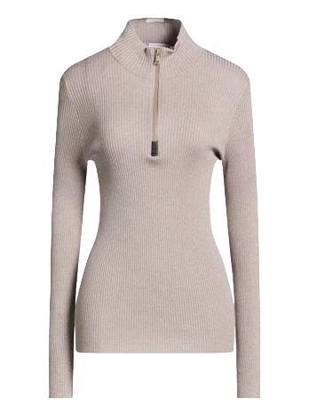 Brunello Cucinelli Sweater Size Cashmere, Silk, Polyamide, Metallic Polyester, Brass - Grey
