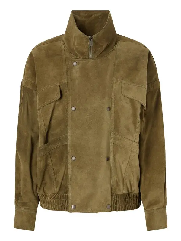 Saint Laurent Suede Jacket - Green