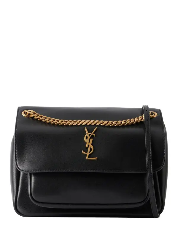 Saint Laurent Niki Leather Shoulder Bag - Black