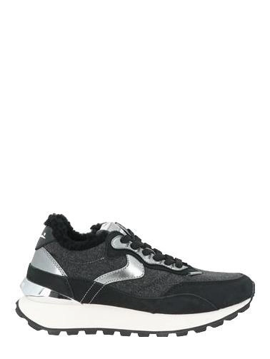 VOILE BLANCHE Sneakers Size Leather, Textile Fibers - Black