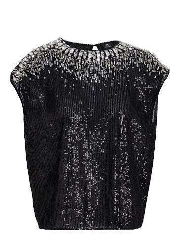 Elisabetta Franchi Top Size Polyester - Black
