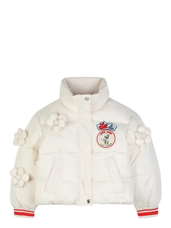 Marc Jacobs The Daisy Puffer Jacket In Size - Ivory