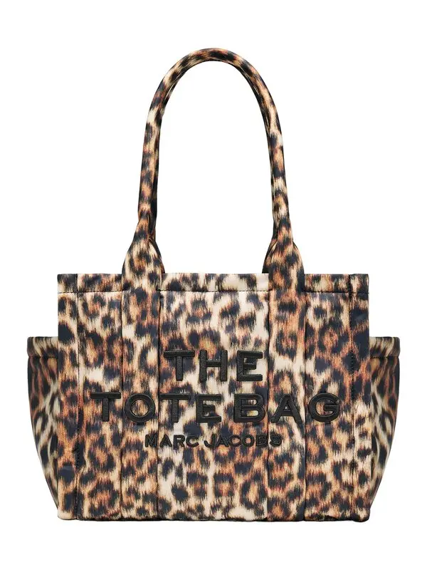 Marc Jacobs Medium Tote Bag In Leopard Puffy Nylon - Brown Multi