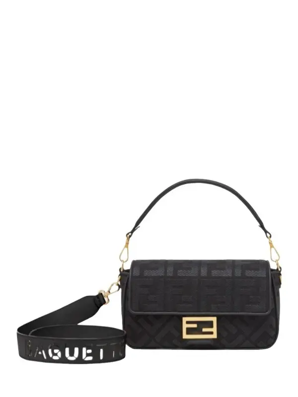 Fendi Ff Canvas Bag - Black