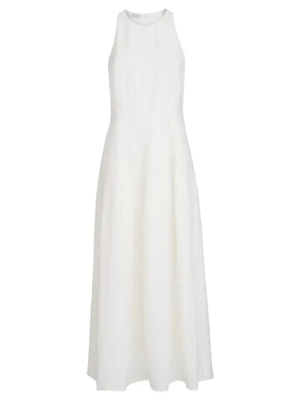 Brunello Cucinelli Twill Maxi Dress - Beige