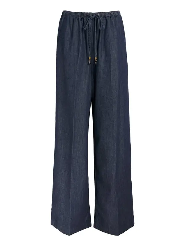 FRAME Offshore High-rise Wide-leg Jeans - Navy