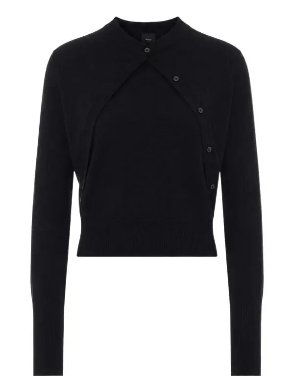 Pinko Asymmetric Long Sleeved Jumper - Black