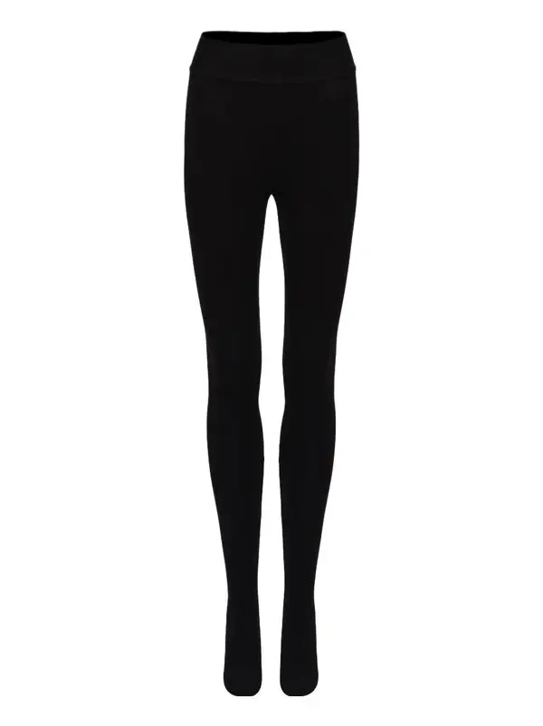 Magda Butrym Footed Cotton Leggings - Black