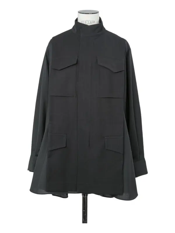 Sacai Suiting Satin Shirt - Black
