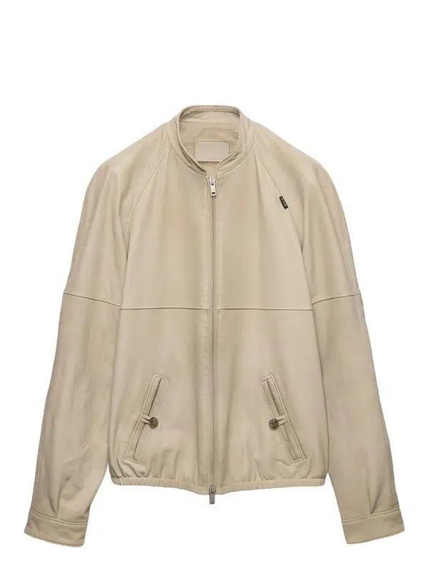 Prada Nappa Leather Jacket - Ivory