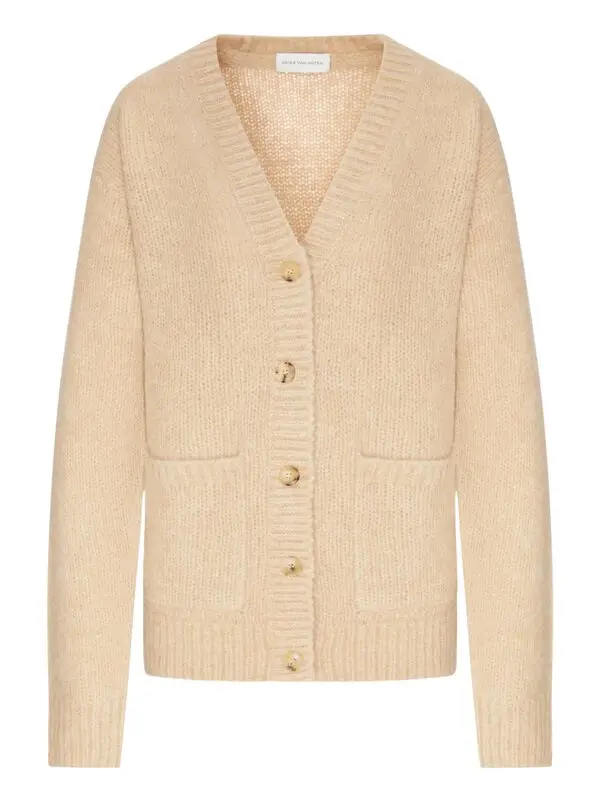 Dries Van Noten V-neck Knit Cardigan - Ecru