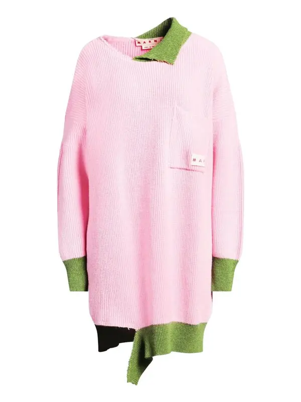 Marni Two-tone Knitted Dress - Pink