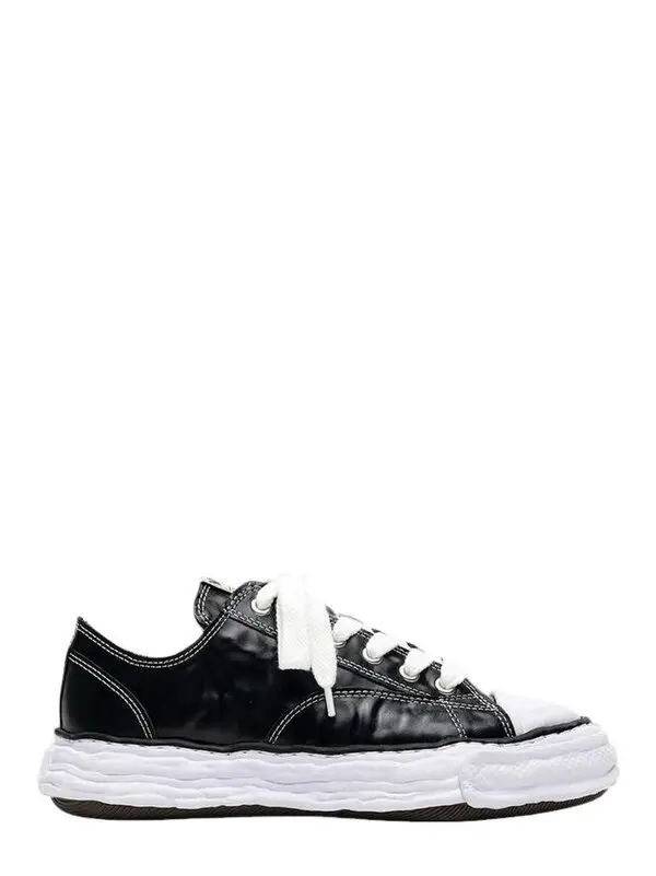 Mihara Yasuhiro Peterson23 Og Sole Wrinkled Leather Low-top Sneakers - Black