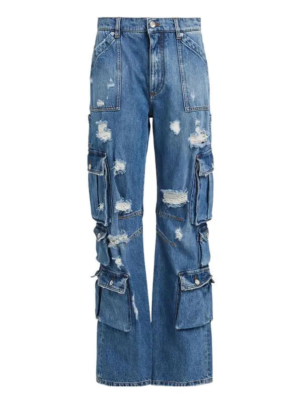 Dolce & Gabbana Denim Cargo Pants - Blue