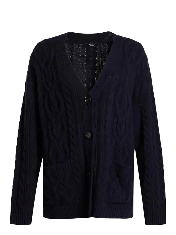 Max Mara Solid-colored Knit Jacket - Blue