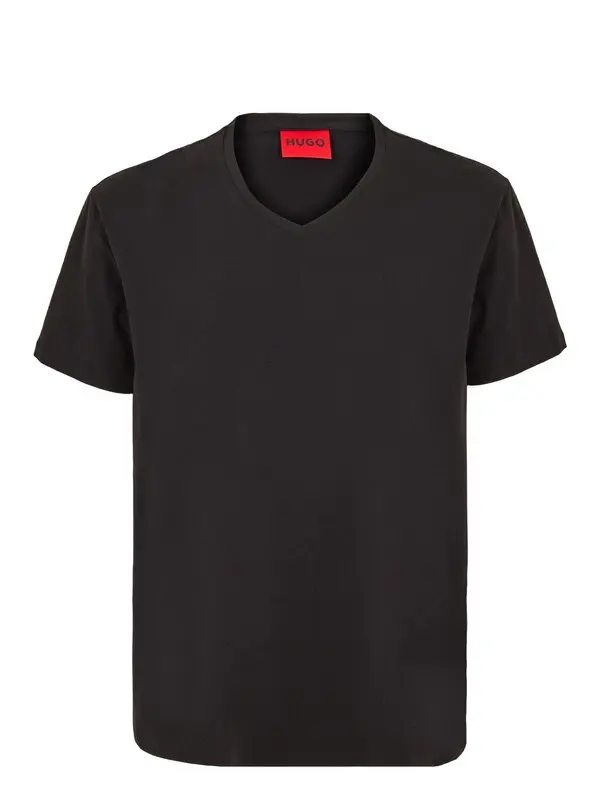Hugo Boss Vneck Shortsleeve Tshirt - Black