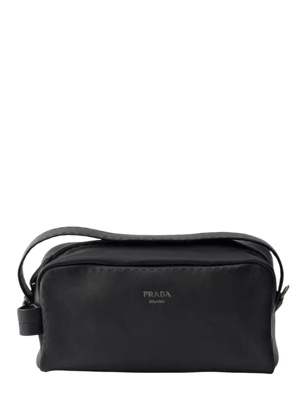 Prada Nappa Leather Shoulder Bag - Black