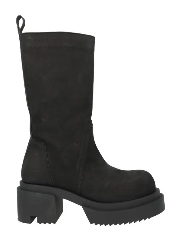Rick Owens Minimalist Suede Boots - Black