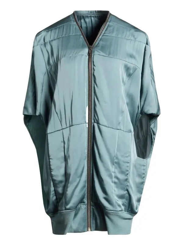 Rick Owens Short-sleeved Satin Flight Jacket - Blue